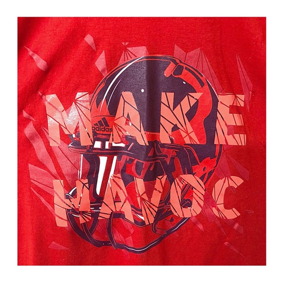 adidas | Shirts | Adidas Football T Shirt Make Havoc Logo On Arm | Poshmark
